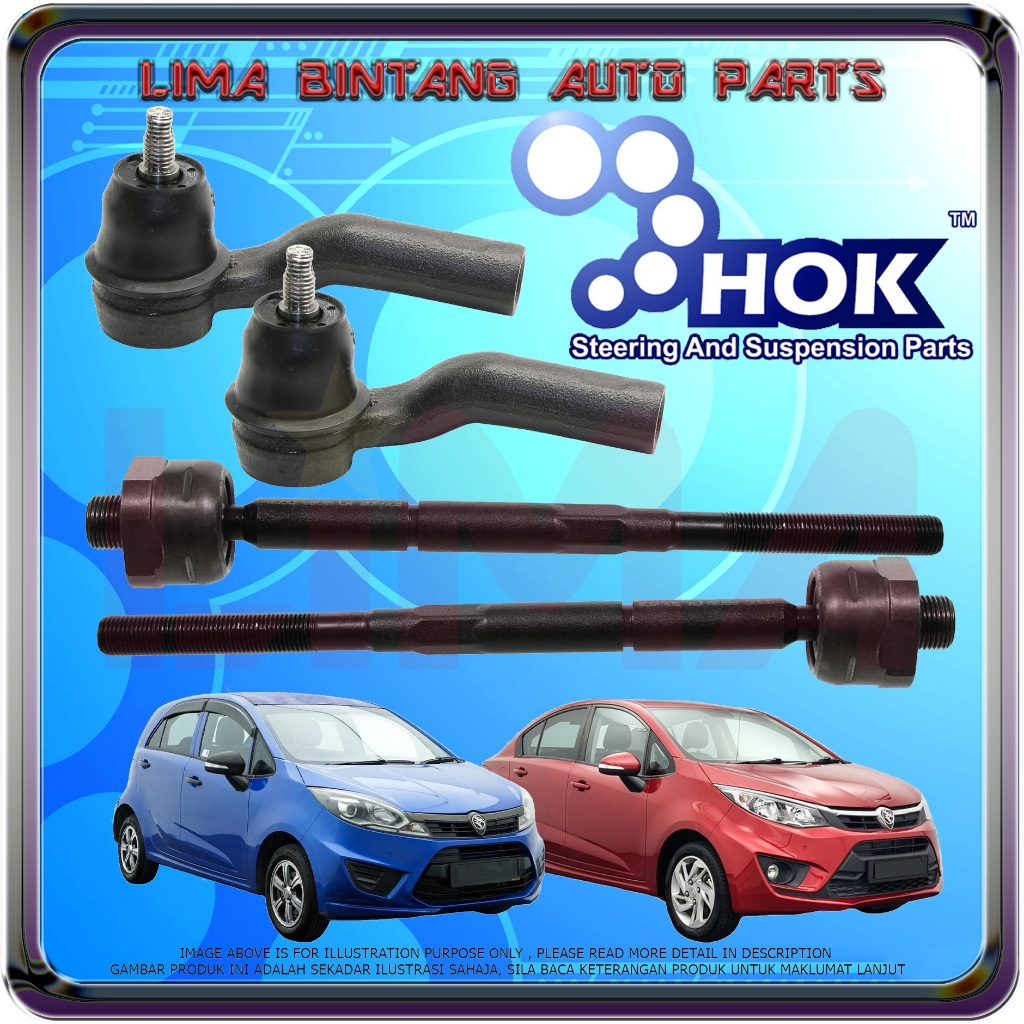 Proton Iriz , Persona VVT Tie Rod End , Rack End Steering Ball Head Set ...