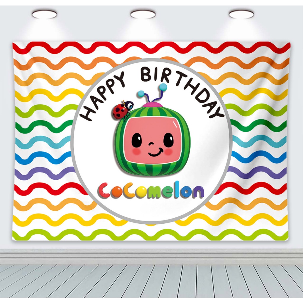 CoCoMelon Party Decorations Cartoon Cute Watermelon Colourful Stripes ...