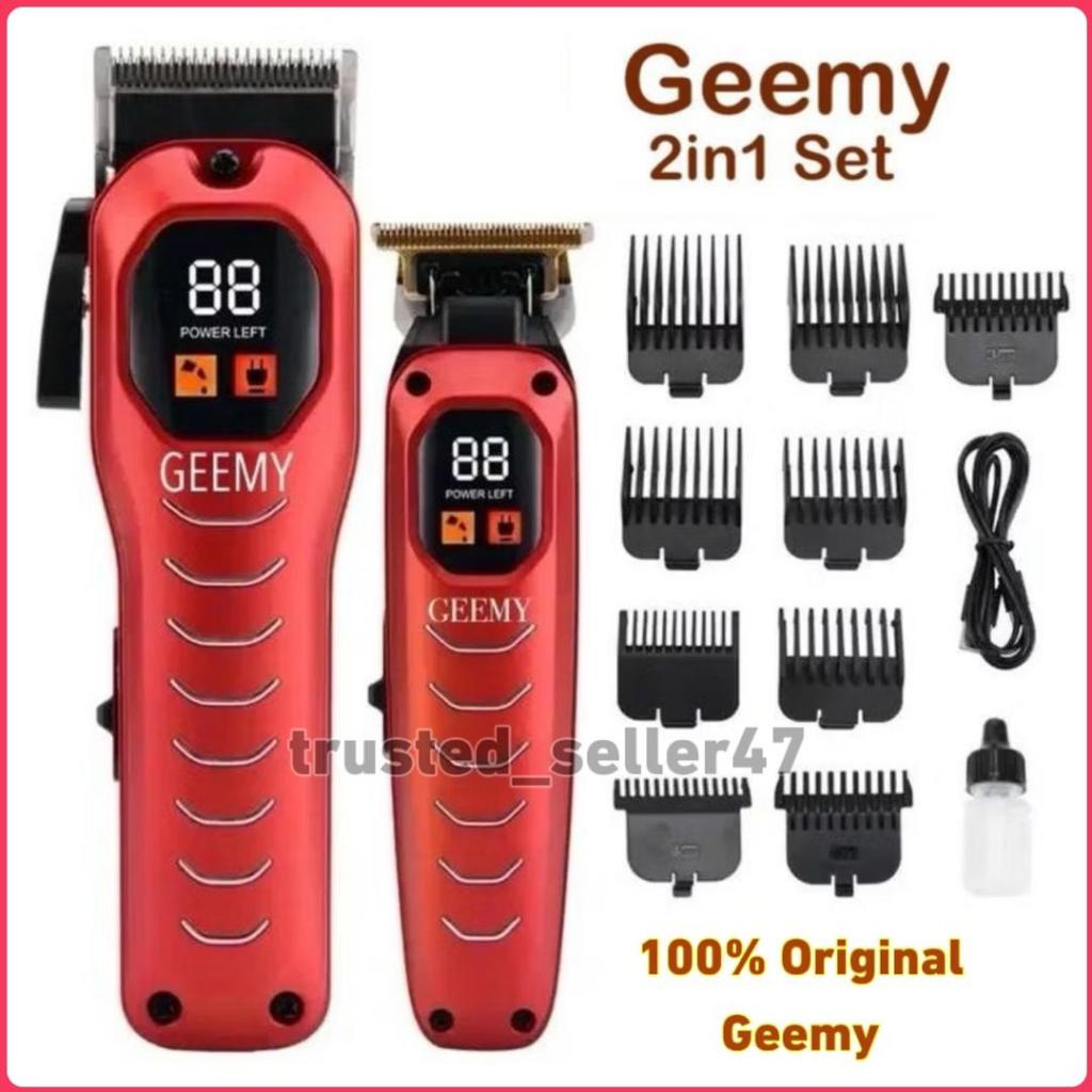 Geemy Original 2 in 1 Combo Kit GM-8046 Led professional hair clipper ...