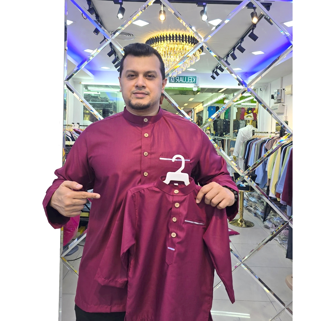 Link-1 Kurta Subahanallah Collar Design Kain Cotton Long Sleeve Collar ...