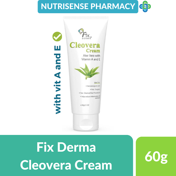 Fixderma Cleovera Cream (Aloe Vera with Vitamin A & E) 60g | Shopee ...