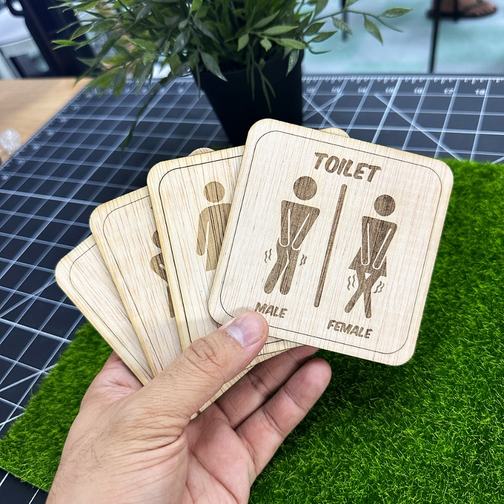 Men Women Toilet Sign Board OKU Wall Sign Door Sign Simbol Tandas ...