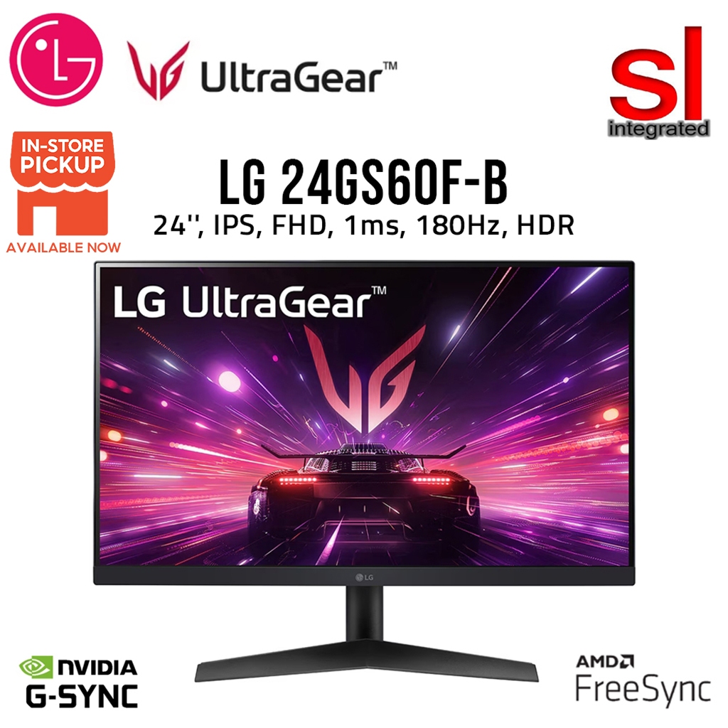 LG 24GS60F-B 24” UltraGear™ Full HD IPS Gaming Monitor | 180Hz, IPS 1ms ...