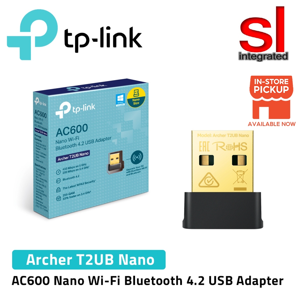TP-Link Archer T2UB Nano AC600 Nano Wi-Fi Bluetooth 4.2 USB Adapter ...