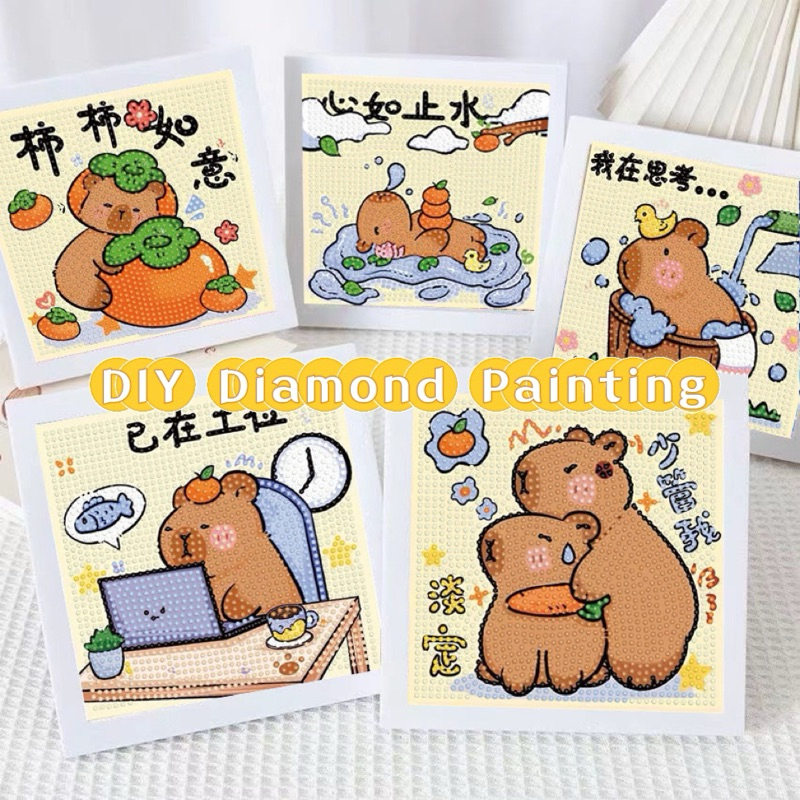 🇲🇾Cute Capybara DIY Diamond Painting Cute Cartoon DIY Crafts Gift With ...