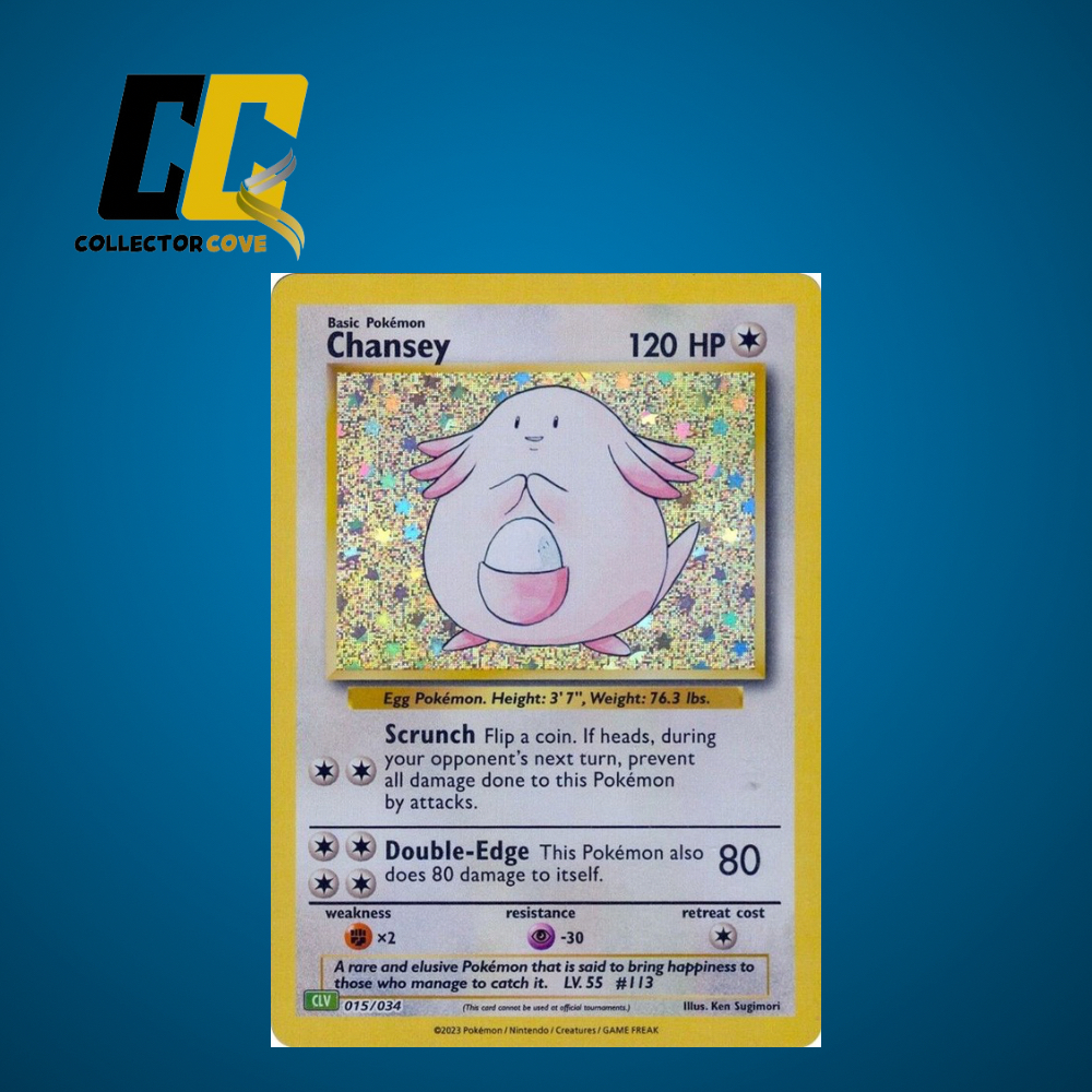 Pokemon Chansey Holo Base Set 015/034 CLV Classic Card Game | Shopee ...