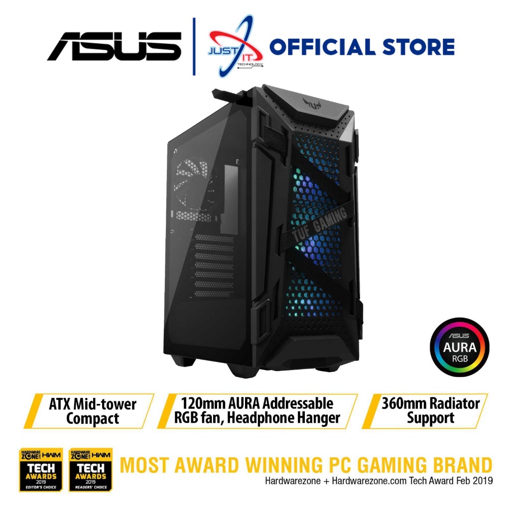 ASUS Tuf GT301 ATX Gaming PC Case - Black 90DC0040-B40000 | Shopee Malaysia