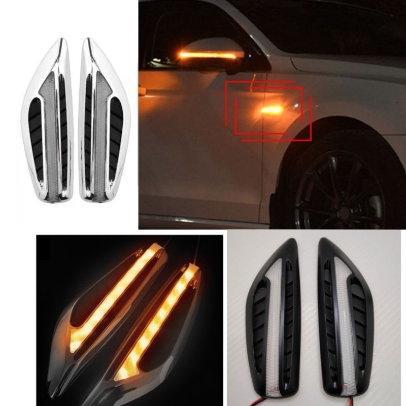 Car LED Side Turn Signal Light New fender led running singnal light ...