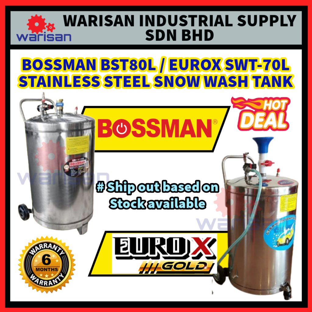 EUROX SWT-70L / BOSSMAN BST80L Heavy Duty Stainless Steel Snow Wash ...