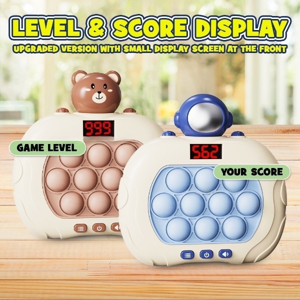[LED SCREEN] Pop It Toy With Level/Score Display Speed Push Fidget ...