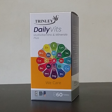 Trinley DailyVits Multivitamin & Minerals Plus Tablet 60's (With Lysine ...
