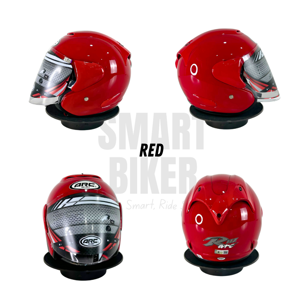 ARC Ritz Helmet Plain 100% Original Motorcycle SIRIM Approved JPJ Lulus ...
