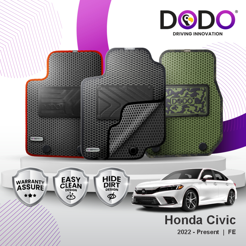 Dodo® Car Mat Honda Civic 2022-Kini FE | Shopee Malaysia
