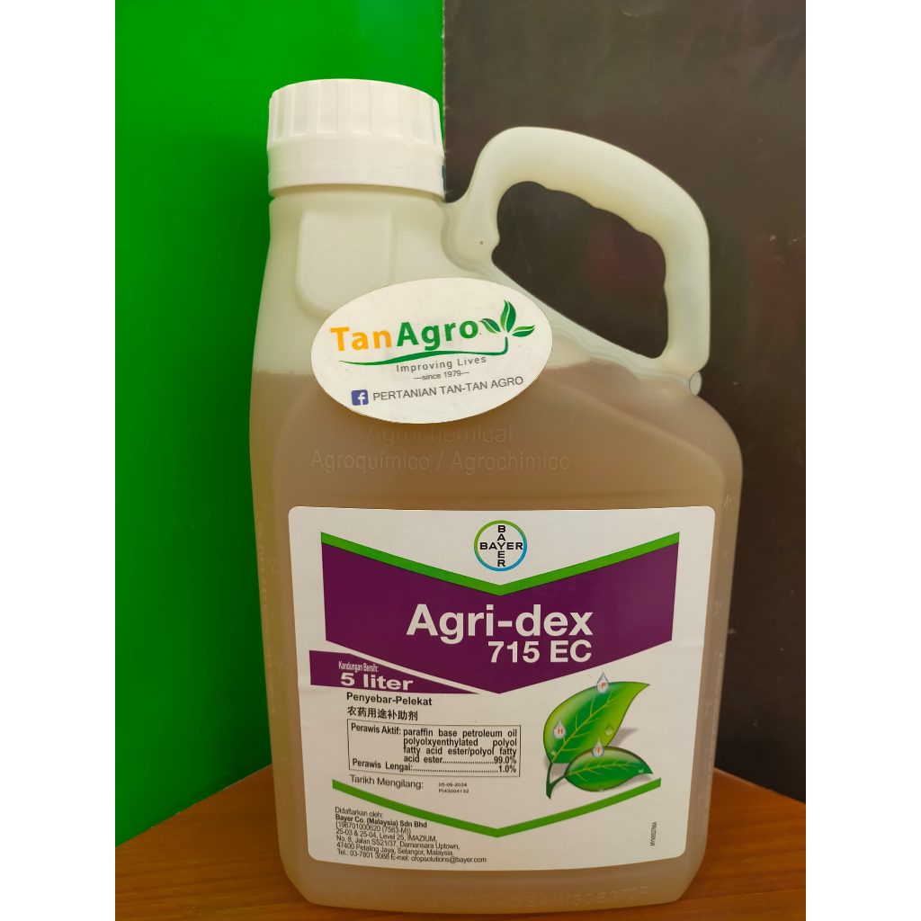 👉🏻ORIGINAL👈🏻 Bayer Penyebar-pelekat Agri-dex 715 EC 5L | Shopee Malaysia