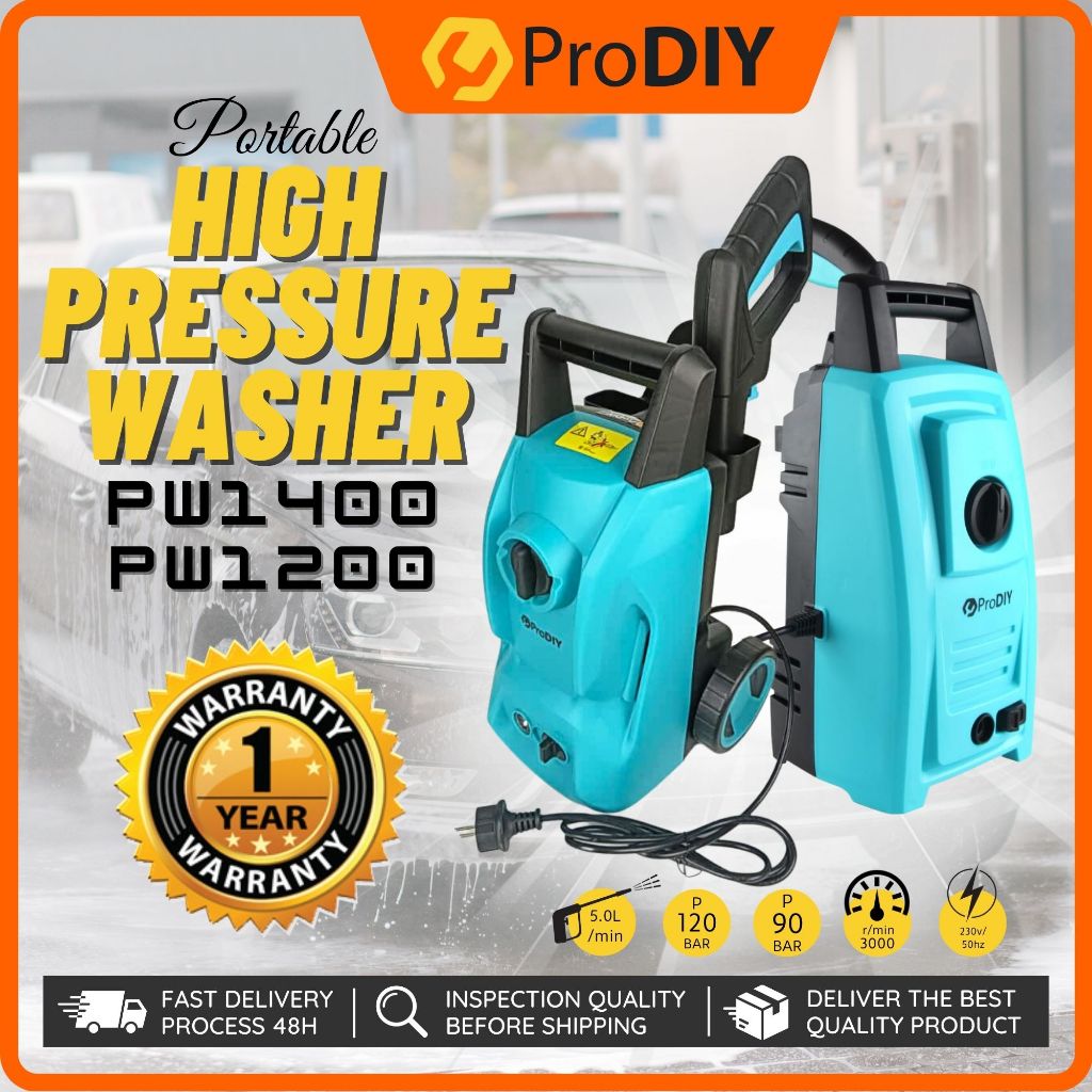 PRODIY PW1400 PW1200 Portable Waterjet High Pressure Spray Gun Cleaner ...