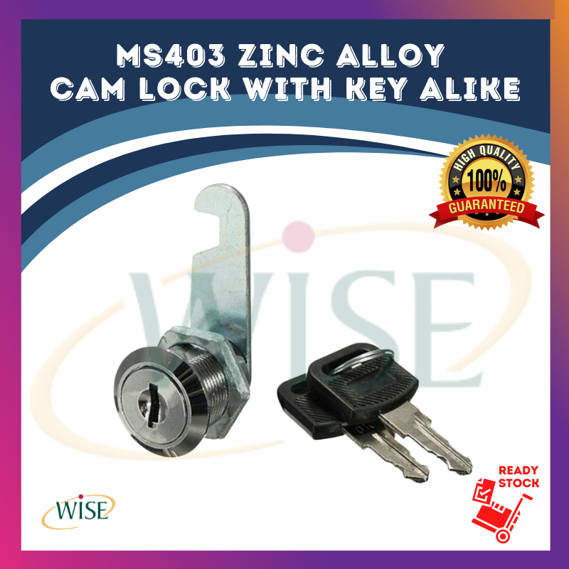 WISE MS403KA Zinc Alloy Cylindrical Cam Lock with Key Alike Door Lock ...