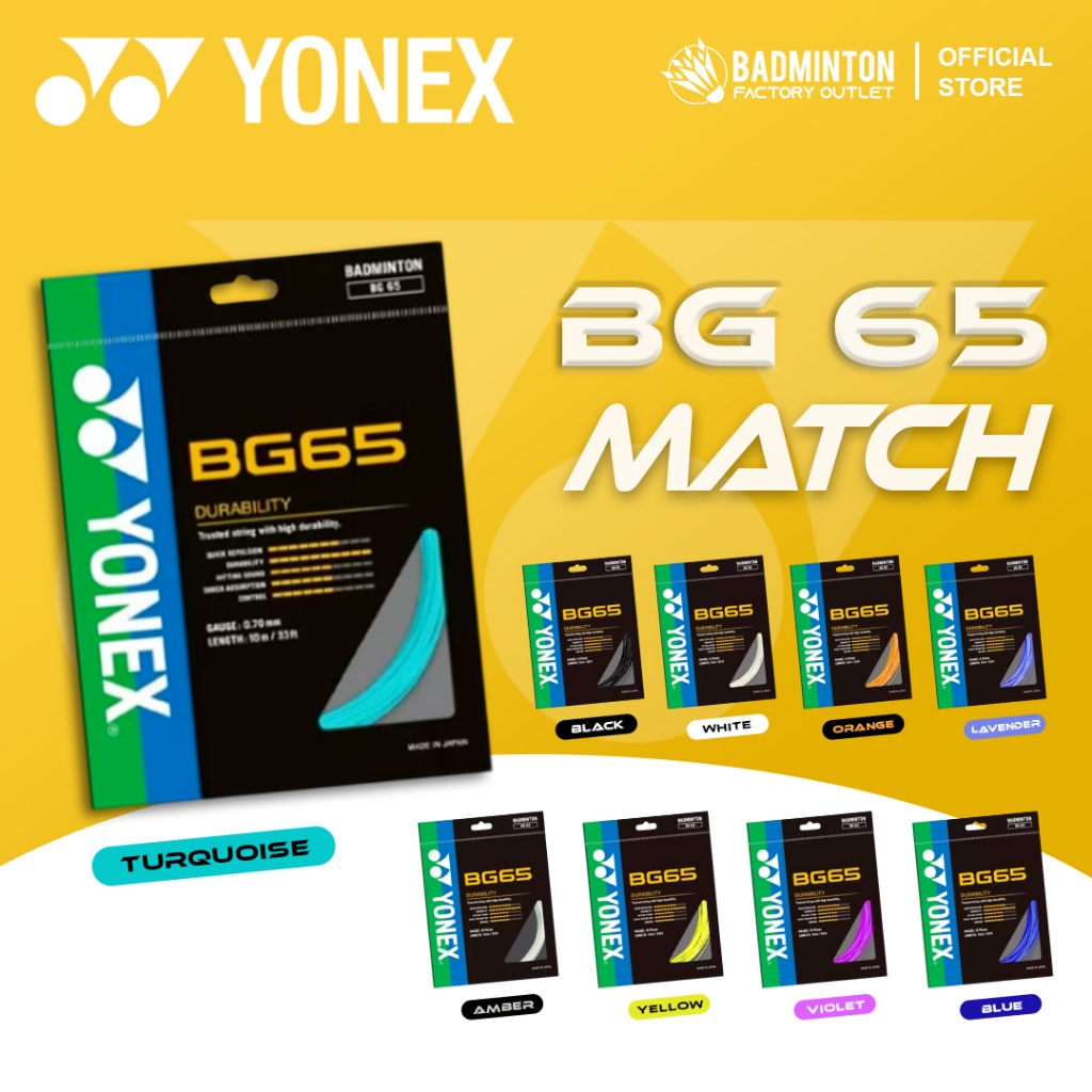 YONEX BG65 Match Badminton String - 100% ORIGINAL | Shopee Malaysia