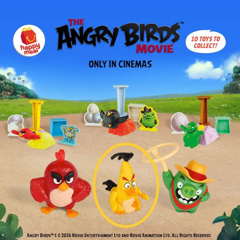 2016 McDonald's Happy Meal Toy The Angry Birds Movie Speedster Chuck ...