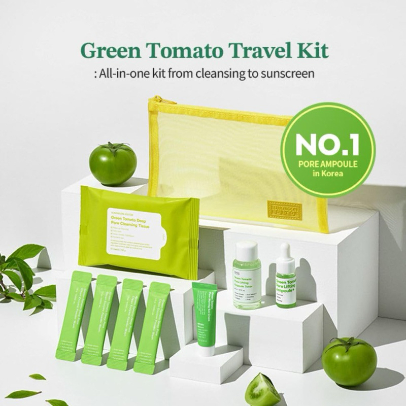🇰🇷 Ready Stock Sungboon Editor Green Tomato Travel Kit 现货绿番茄旅行套组 ...