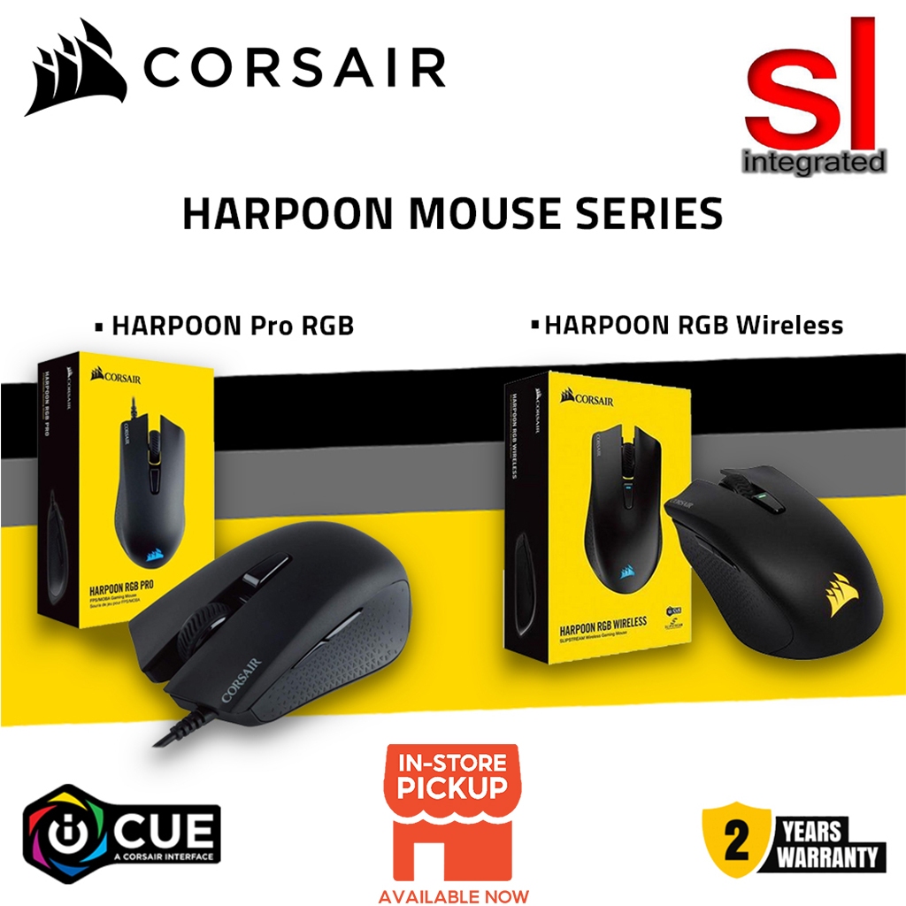Corsair Harpoon PRO RGB USB Wired / Wireless Optical Gaming Mouse ...