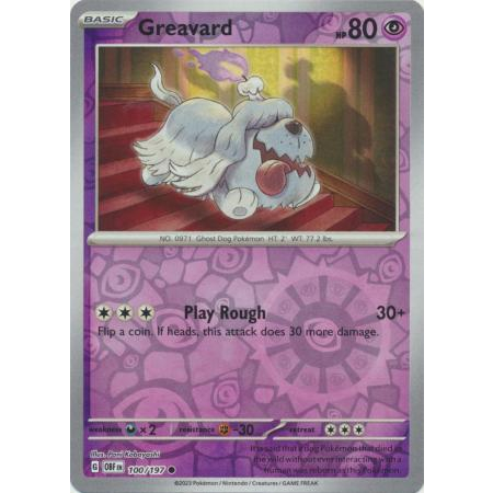 Greavard / 100/197 / Reverse Holo & Common / Scarlet & Violet Obsidian ...