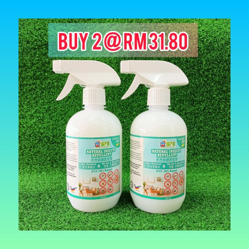 (Promo)Natural Insects Repellent 500ml | Shopee Malaysia