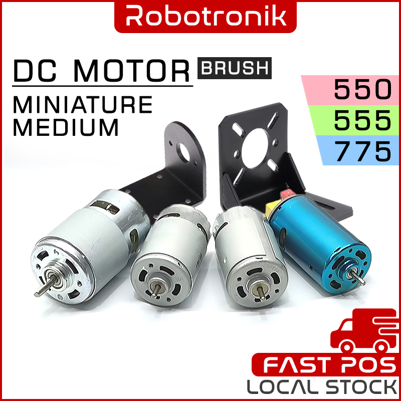 DC Motor Brush (Medium Size) RS 775 555 550 555 Spindle High Torque ...