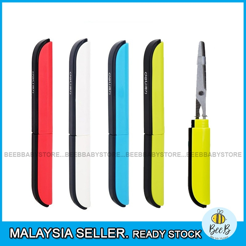 [Per Pcs] Deli Scissors 0600 Mini Pen Portable Folding Scissors ...