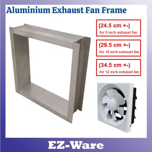 EXHAUST FAN FRAME ALUMINIUM 3" x 10"/12"/14" / BINGKAI FREM ALUMINUM ...