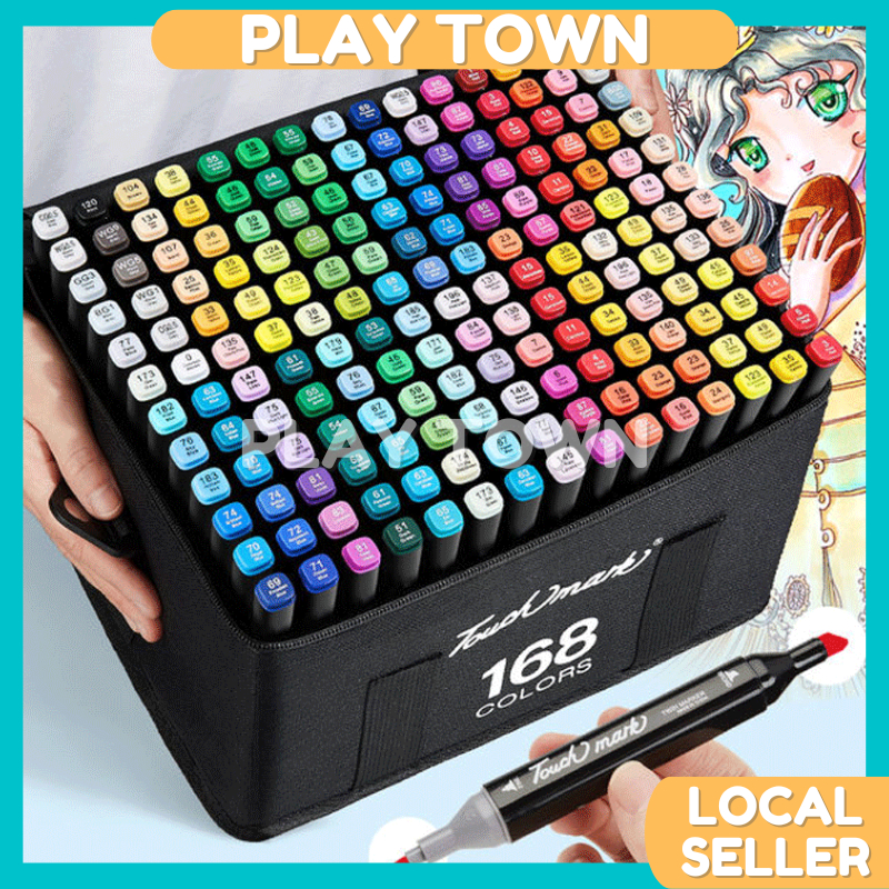 168pcs Touch Colours Graphic Art Twin Tip Art Maker Pen Sketch ...