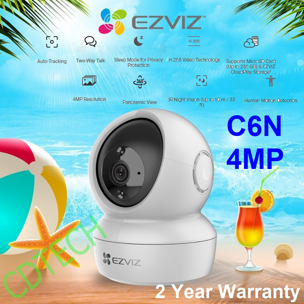 EZVIZ H6C PRO 5MP 8MP C6N 2K 4MP Full HD Resolution Pan & Tilt Wireless Security Camera CCTV ...