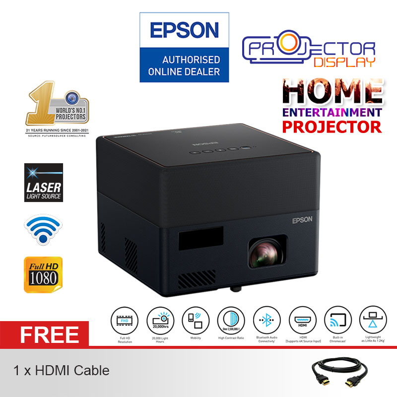Epson EpiqVision EF-12 Mini 3LCD Full HD Laser Projection TV Home ...