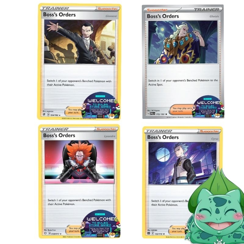 Boss's Orders Cyrus 132/172 Giovanni 154/192 Lysandre 058/072 Ghetsis ...