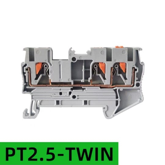 Distribution DIN Rail Universal Terminal Blocks Screw Panel Mount END COVER ST2.5 PT2.5 TWIN ...