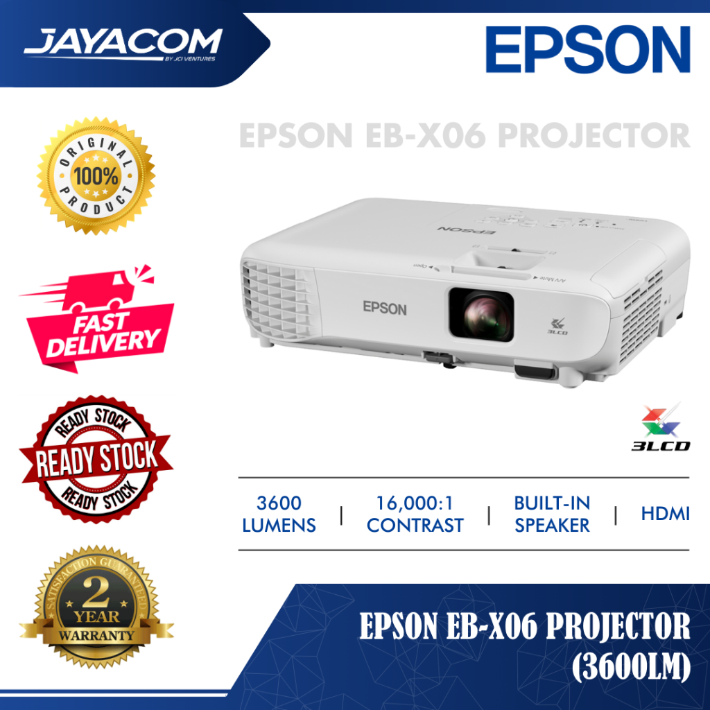 Epson EB-X06 XGA 3LCD Projector (3600lm) | Shopee Malaysia