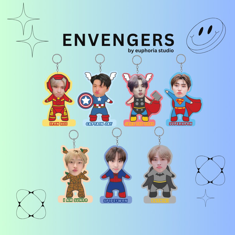 ENHYPEN KEYCHAIN - ENVENGERS | DECELIS BOYS BY EUPHORIA STUDIO | Shopee ...