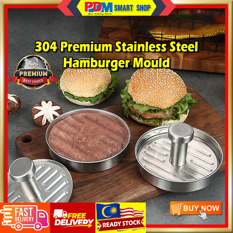 PDM Premium 304 Stainless Steel Hamburger Meat Press Mould Hamburger ...