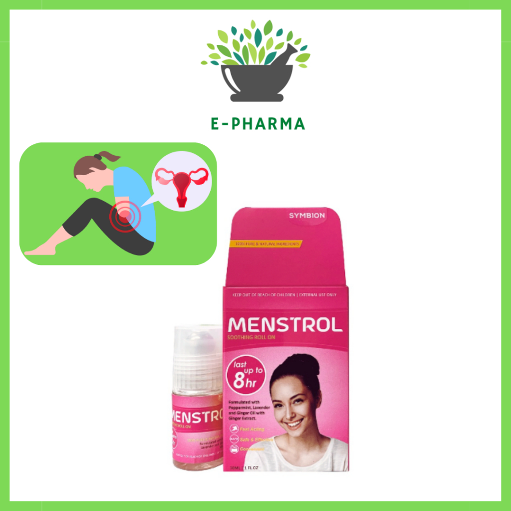 SYMBION Menstrol Soothing Roll On 30ML | Period pain, Senggugut ...
