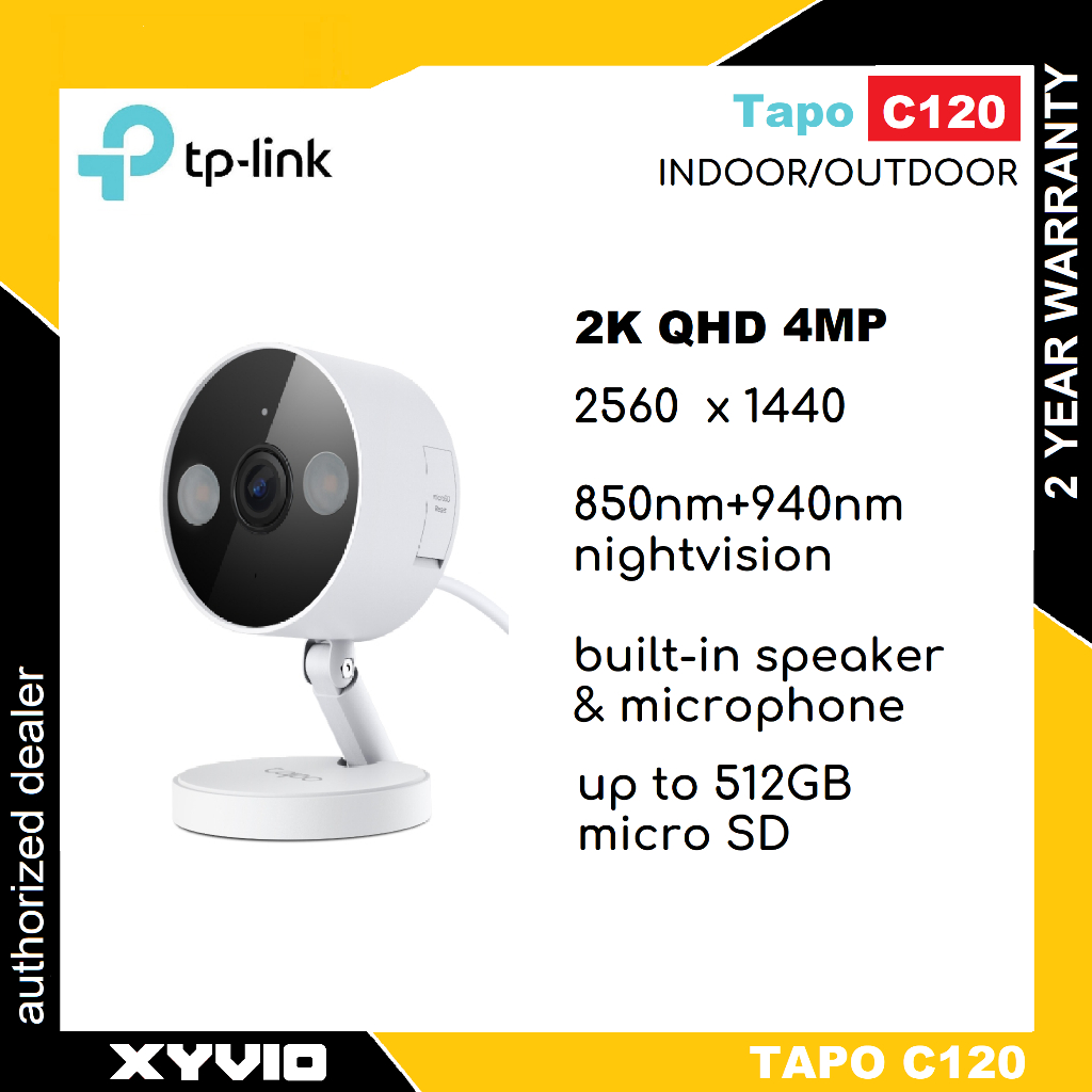 TP-LINK TAPO C120 Indoor/Outdoor Wi-Fi Home Security Camera | Shopee Malaysia