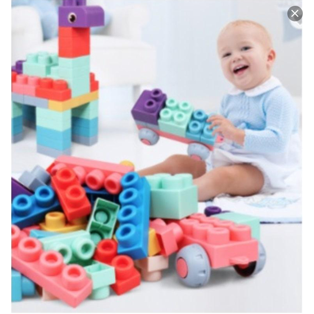 Soft Plastic Big Size Building Blocks | DIY Compatible Rubber Brick ...