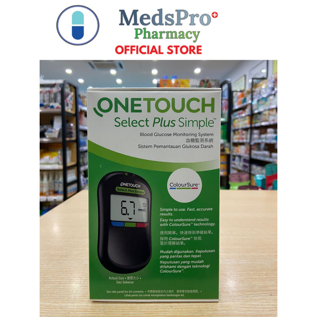 OneTouch Select Plus Simple Blood Glucose Monitoring System | Shopee ...