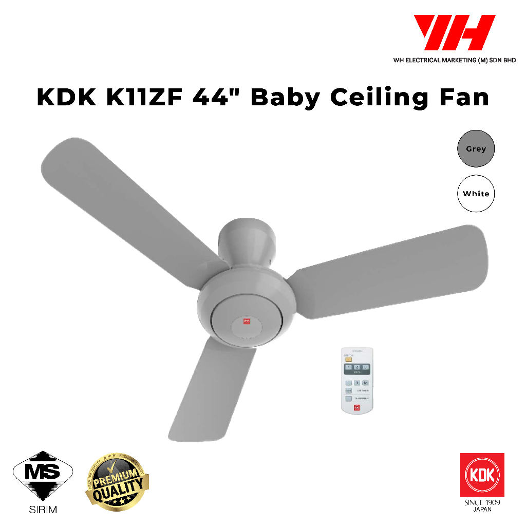 KDK K11ZF 44'' High Quality Baby Fan With Remote Control Ceiling Fan ...