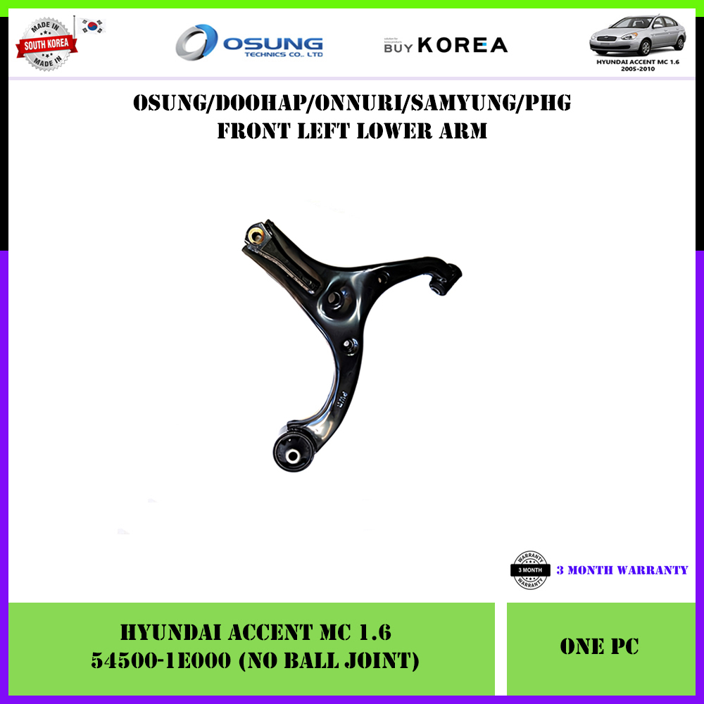 Hyundai Accent MC 1.6 2005-2010 Front Suspension Lower Arm No Ball ...