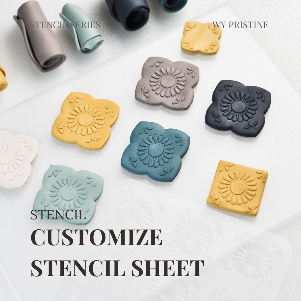 Polymer Clay Pattern Sheet | Re-usable Stencil for clay art or coffee ...