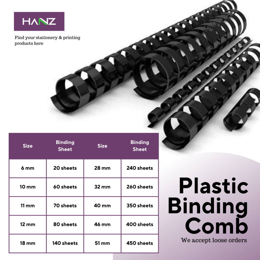 Plastic Binding Comb | Binding Rings | Comb Binding | Shopee Malaysia