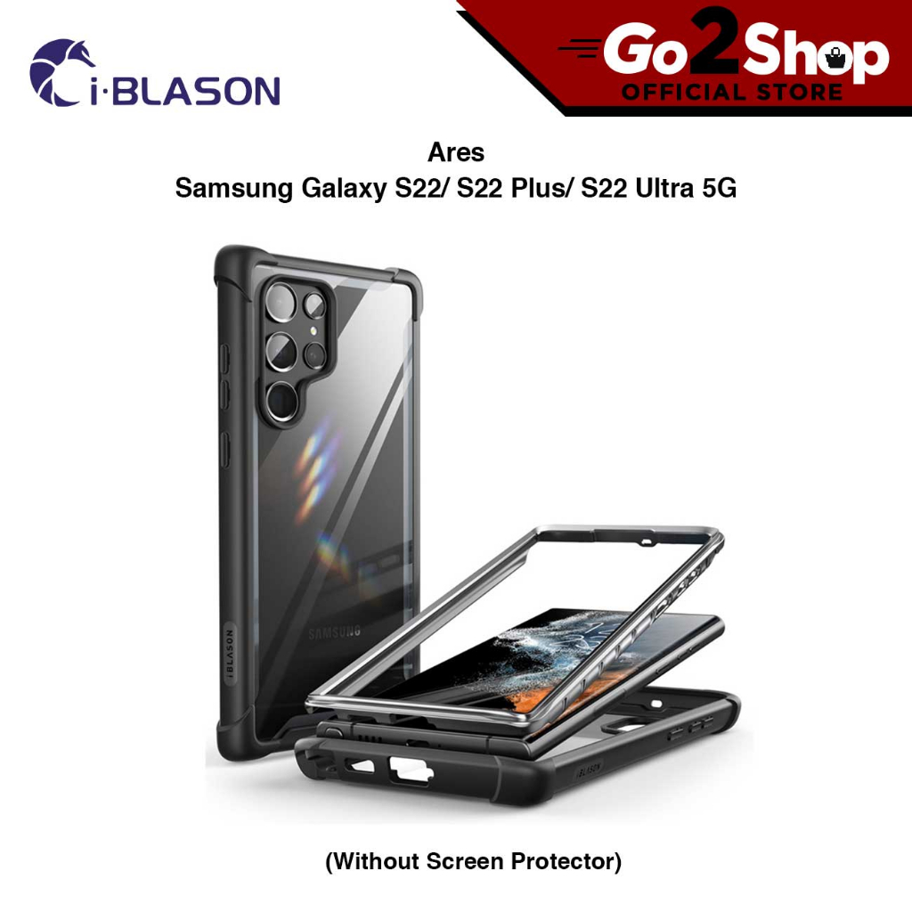 i-Blason Ares Series Rugged Clear Bumper Case for Samsung Galaxy S22 Series 5G(Without Screen ...