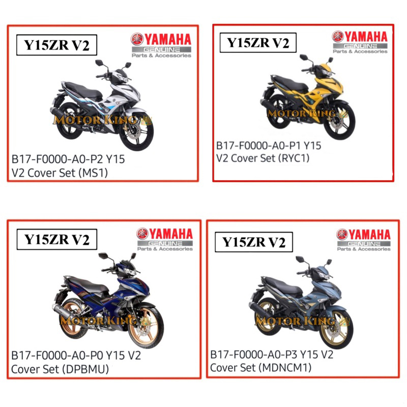 Cover Set Yamaha Y15 Y15ZR V2 100% HLY Original Yamaha Y SUKU YSUKU | Shopee Malaysia