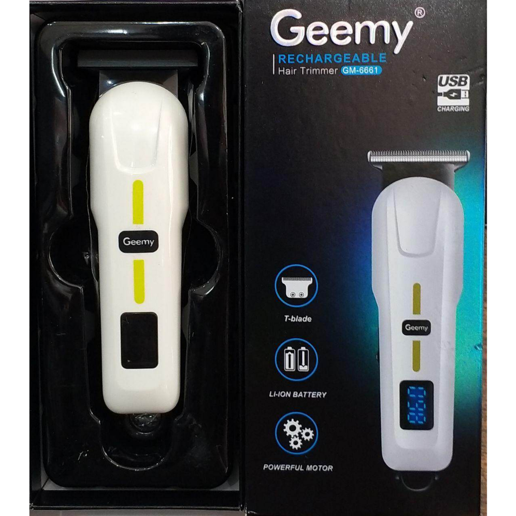 Geemy GM 6661 Professional Hair Clipper Rechargeable Hair Trimmer Men ...