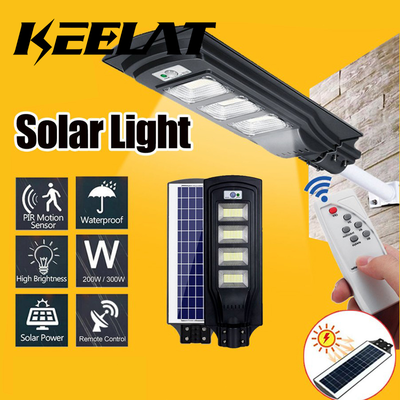 KEELAT KSL002 1200W Street Sensor Lamp Solar Light Outdoor Lighting LED ...