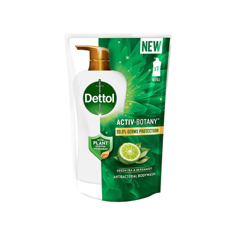 Dettol Activ Botany Bodywash Green Tea And Bergamot Refill Pack 750g